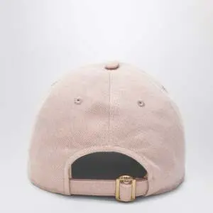 Chloé Baseball Cap In Cotton Denim - Pink