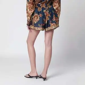 Zimmermann Aster Relaxed-fit Silk Shorts - Multicolor
