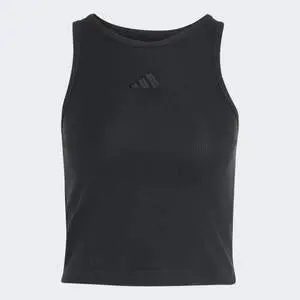 Adidas Kit Small Logo Rib Tank Top - Black