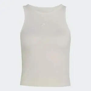 Adidas Kit Small Logo Rib Tank Top White
