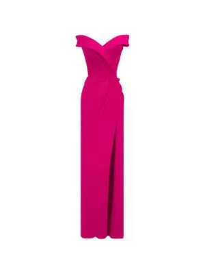 GEMY MAALOUF Off-the-shoulder Draped Dress - Pink