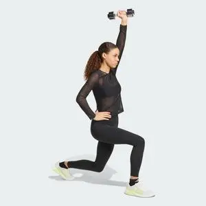 Adidas Primelift Essentials Workout Mesh Long Sleeve T-shirt - Black