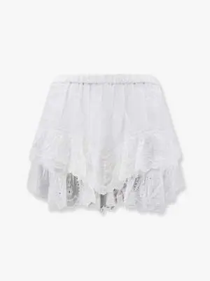 Isabel Marant Étoile Jocadia Organic Cotton Embroidered Shorts - White