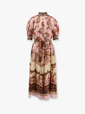 Zimmermann Aster Billow Silk Long Dress - Multicolor