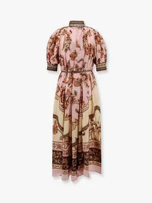 Zimmermann Aster Billow Silk Long Dress - Multicolor