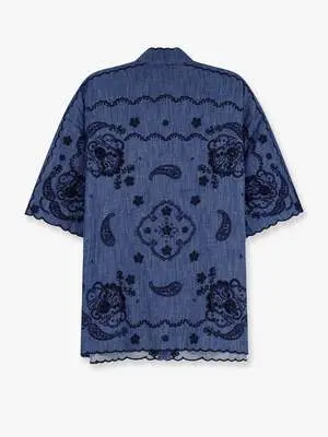 Zimmermann Embroidered Denim Shirt - Multicolor