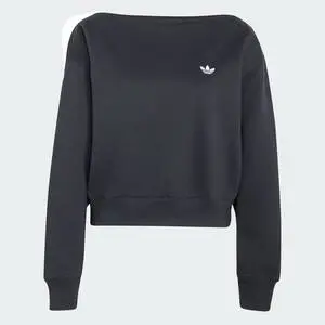Adidas Fleece Boatneck Sweatshirt - Black