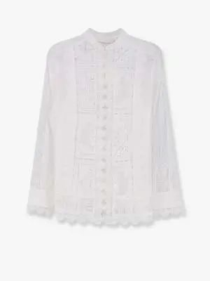 Zimmermann Aster Cotton Shirt - Cream