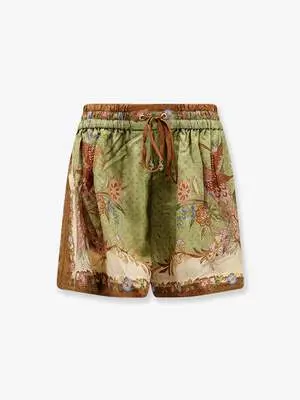 Zimmermann Indra Silk Shorts - Multicolor
