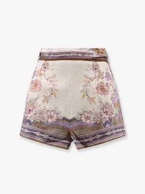 Zimmermann Luna Scarf Linen Shorts