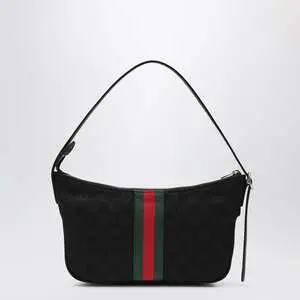 Gucci Gg Fabric Small Lunetta Bag - Black