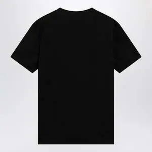 Dolce & Gabbana Cotton T-shirt With Logo Plaque - Black