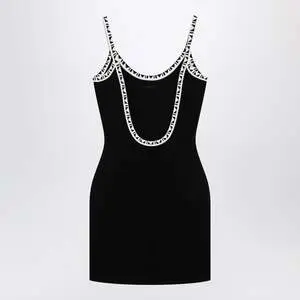 Versace Stretch Viscose Mini Dress - Black