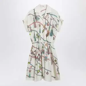 Versace Printed Silk Twill Mini Shirt Dress - Multicolor