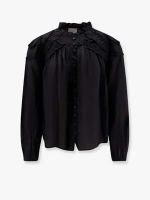 Isabel Marant Étoile Christa Cotton And Viscose Shirt - Black