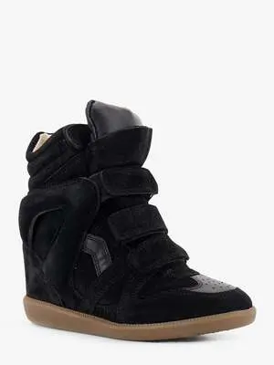 Isabel Marant Étoile Bekett Suede And Leather Wedge Sneakers