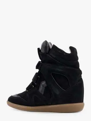 Isabel Marant Étoile Bekett Suede And Leather Wedge Sneakers