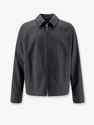 Burberry Bloomsbury Wool Jacket With Pinstripe Pattern - Multicolor