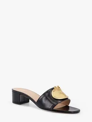Dior Leather Sandals With Medaillon Logo