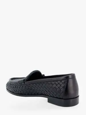 Bottega Veneta Silenzio Leather Loafers - Black