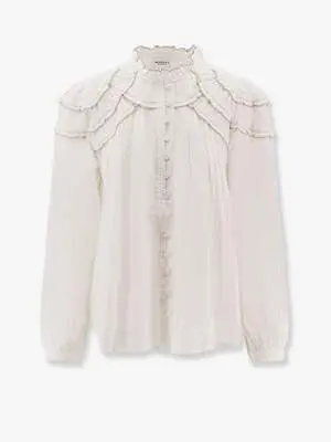 Isabel Marant Étoile Christa Cotton Viscose Shirt - White