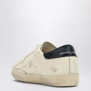 GOLDEN GOOSE Super-star Beige/blue Low Sneakers
