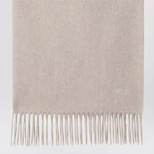 Max Mara Sand-colored Cashmere Scarf - Cream