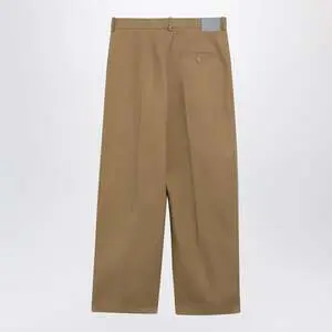 Balenciaga Wide-leg Chino Trousers In Camel Twill
