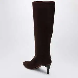 Paris Texas Chocolate Suede Pointed-toe Boots