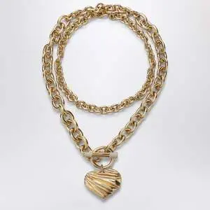 Chloé Heart Chain Necklace - Silver