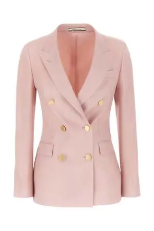 Tagliatore Double-breasted Blazer With Gold Tone Buttons - Multicolor