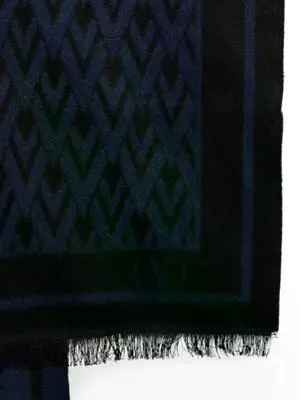 Valentino Garavani Vlogo-print Fringed-design Scarf