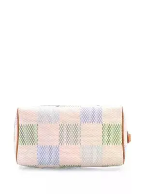 LOUIS VUITTON Speedy Bandouliere Limited Edition Damier Giant 20 Satchel - Blue