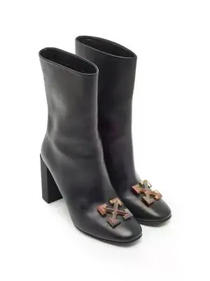 Off-White Arrow Leather Ankle Boots
