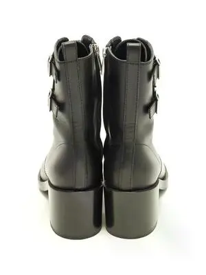 GIANVITO ROSSI Buckled Lace-up Heeled Combat Boots