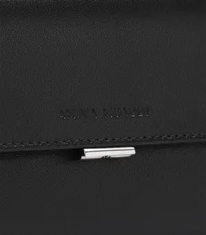 Amina Muaddi Leather Ami Clutch Bag