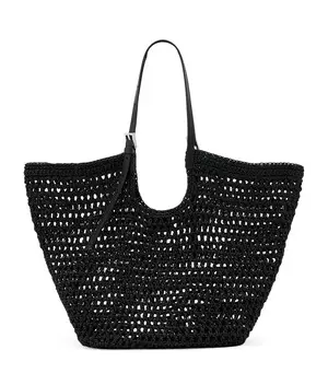 ALLSAINTS Crochet Ara East-west Tote Bag - Black