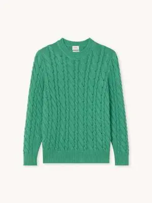GWYN Peyton Cable-knit Sweater - Ivory