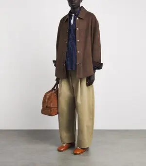 AMI Paris Suede Overshirt - Brown
