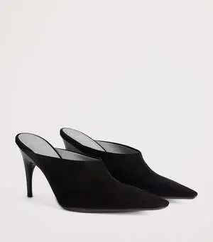 Balenciaga Suede Duchesse Mules 90