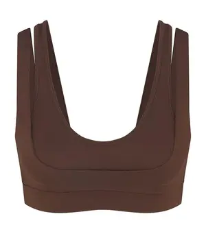 NIKESKIMS Double Strap Scoop Sports Bra - Brown