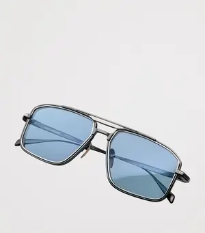 JACQUES MARIE MAGE Titanium Earl Aviator Sunglasses