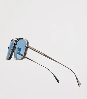 JACQUES MARIE MAGE Titanium Earl Aviator Sunglasses