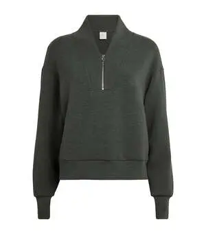 Varley Doublesoft Davidson Quarter-zip Sweatshirt - Green