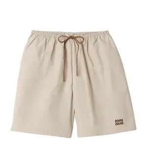 Miu Miu Logo Bermuda Shorts
