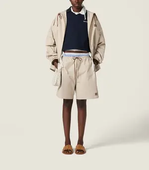 Miu Miu Logo Bermuda Shorts