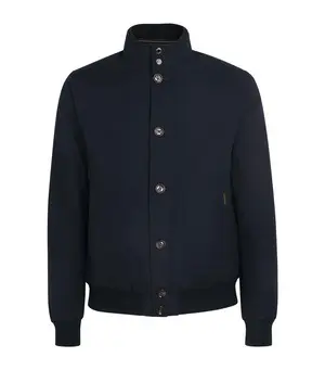 MOORER Waterproof Janos-pum Bomber Jacket - Navy