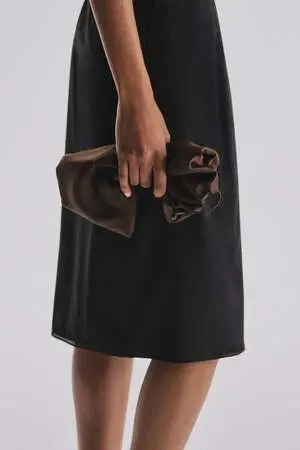 THE ROW Ray Pouch - Dark Brown