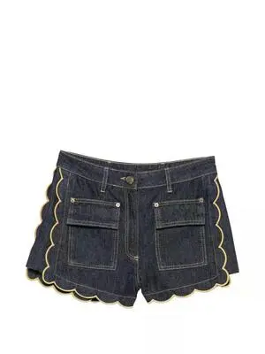 Farm Rio Scalloped-edge Pleated Shorts