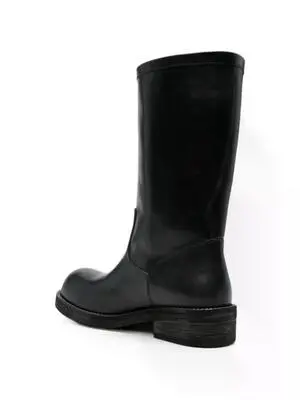 ANN DEMEULEMEESTER Neldor Buckle-detail Leather Boots